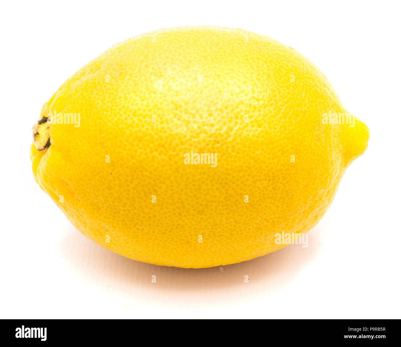 One yellow lemon isolated on white background Stock Photo - Alamy