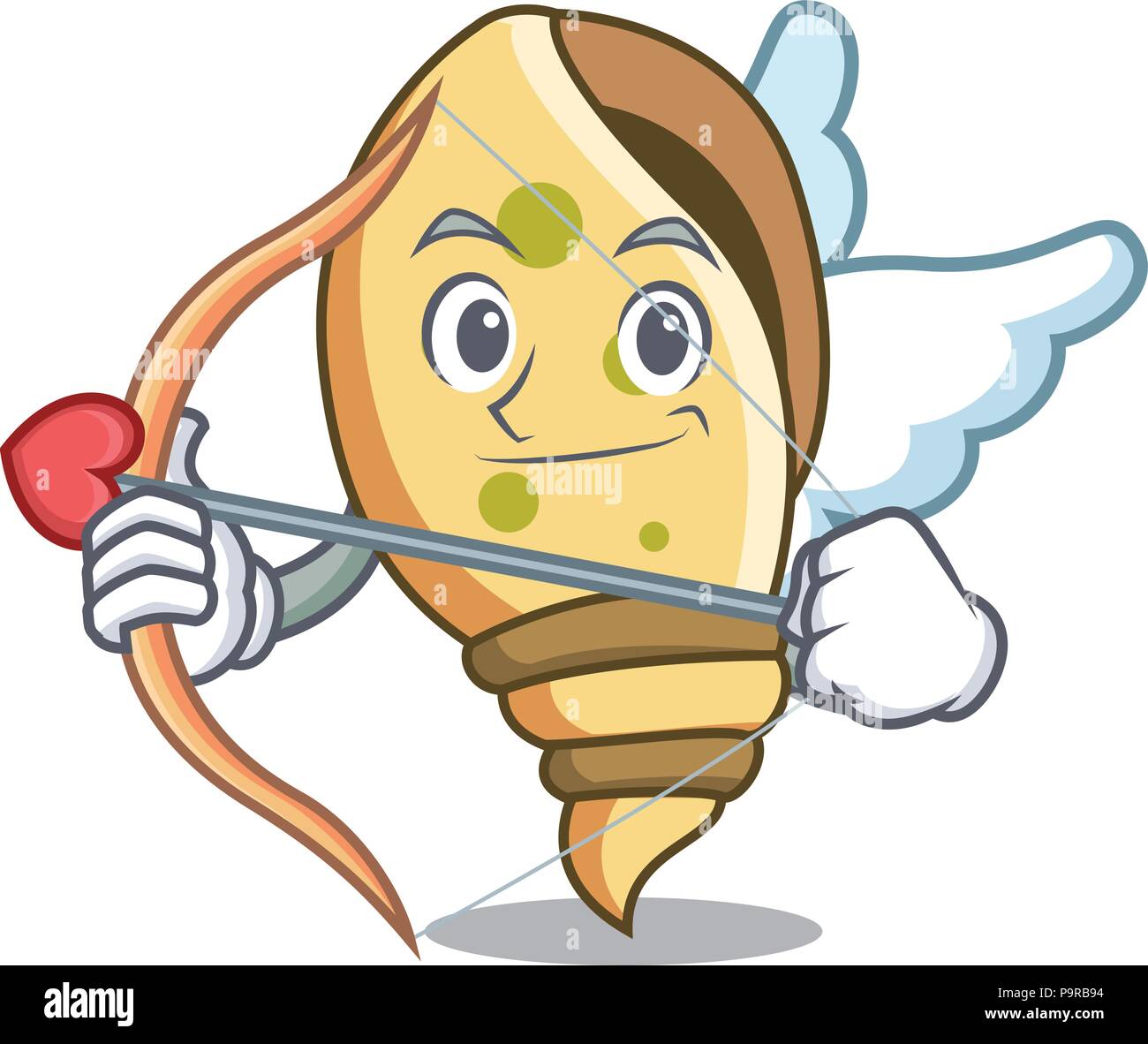 Cupid sea shell character cartoon vector illustration Stock Vector ...