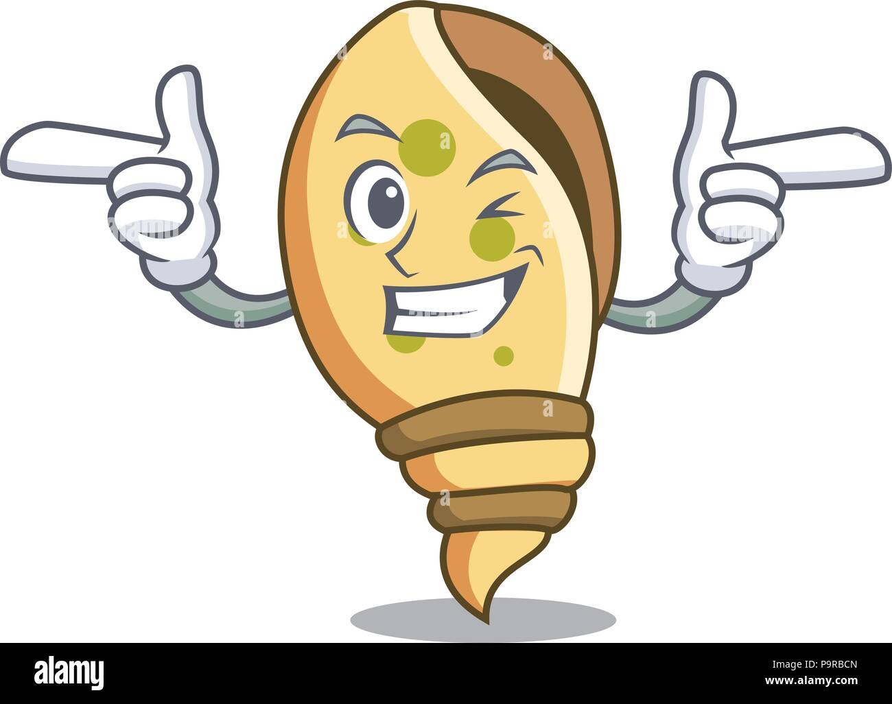 Wink sea shell character cartoon vector illustration Stock Vector Image ...