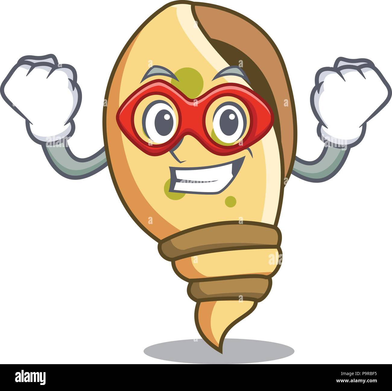 Super hero sea shell character cartoon vector illustration Stock Vector ...