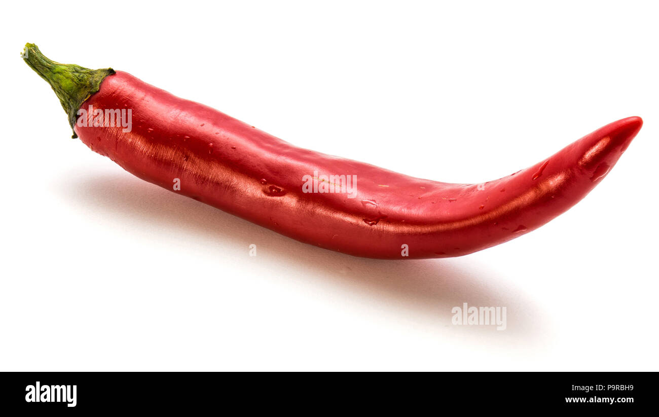 Red Chilli isolated on white background Stock Photo - Alamy