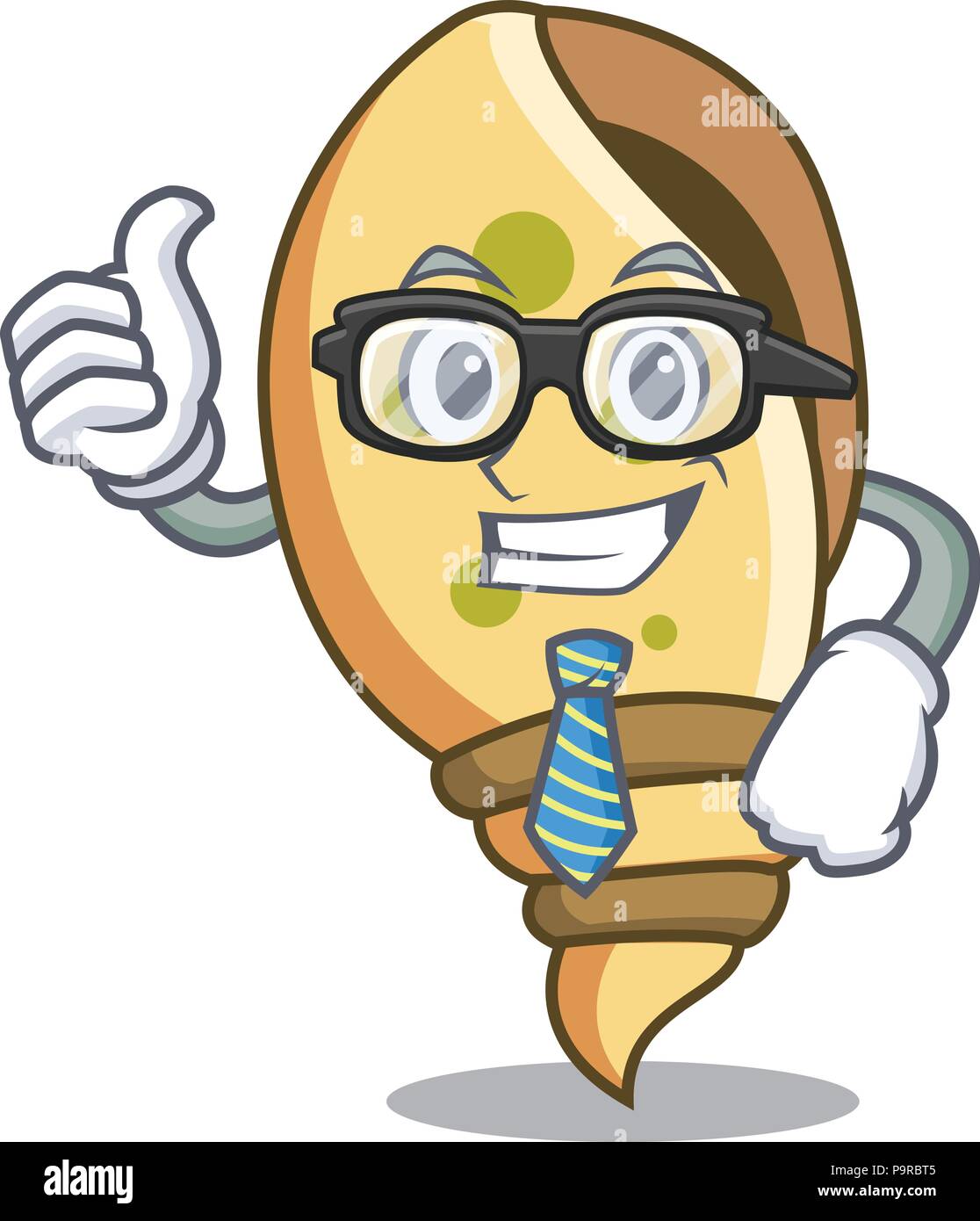 Businessman sea shell character cartoon vector illustration Stock ...