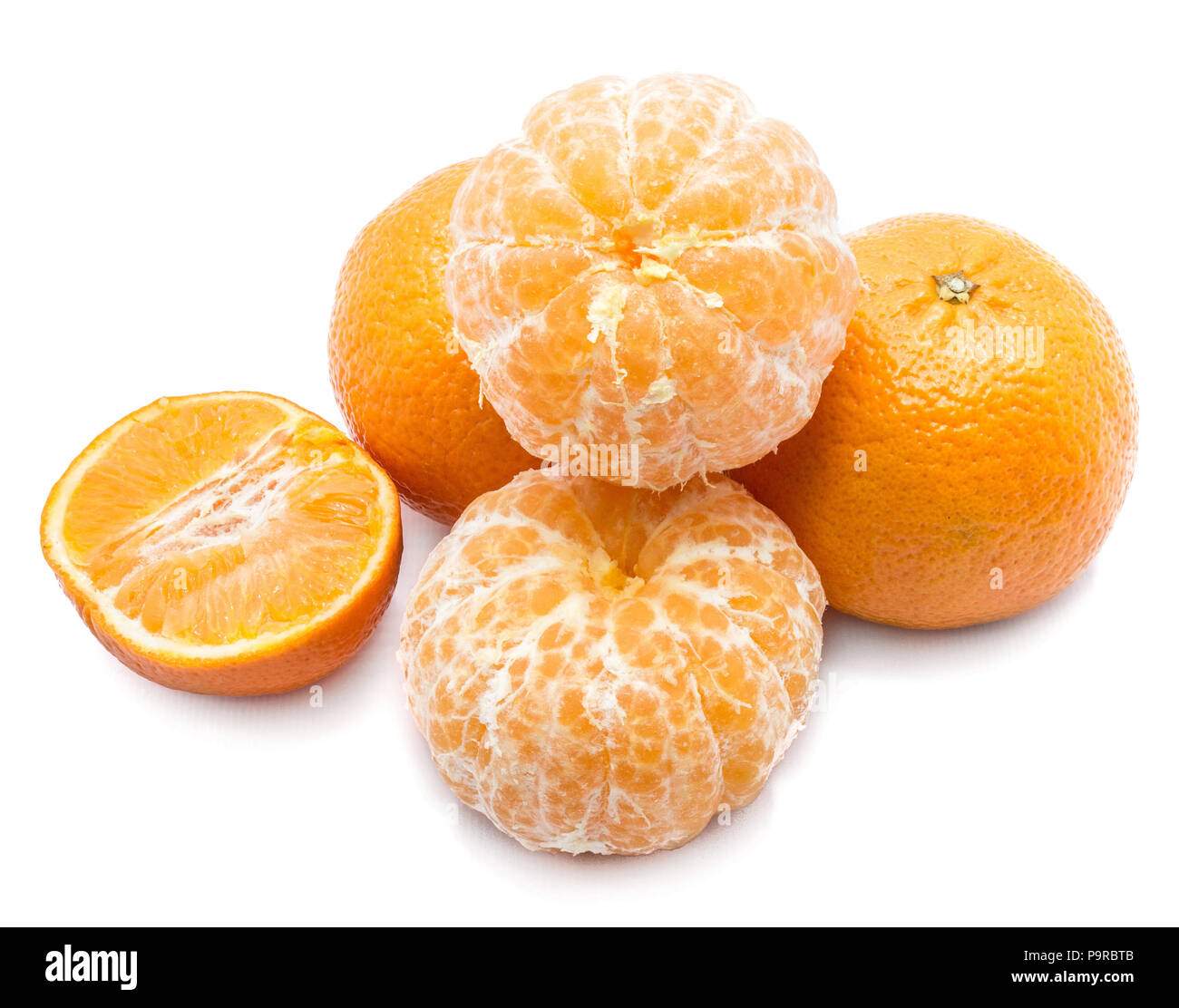 Clementines isolated on white backgrounds Stock Photo - Alamy