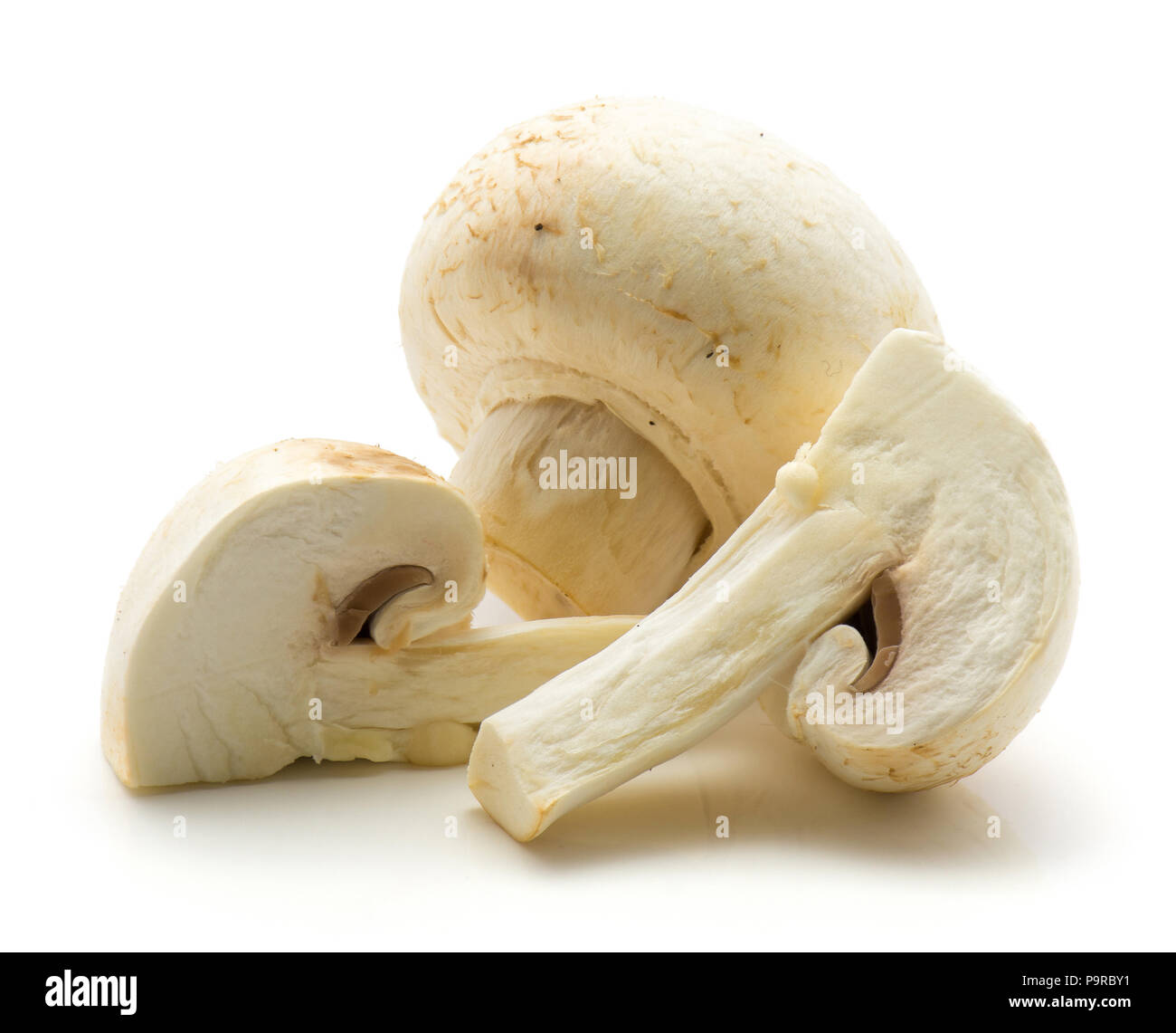 Champignons champignon slices on Cut Out Stock Images & Pictures - Alamy
