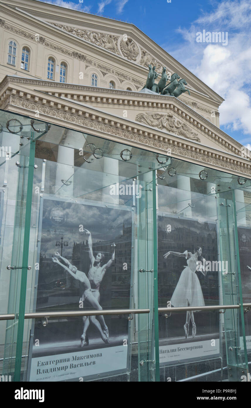 View of exterior of Bolshoi Ballet theatre in Moscow,Russia Stock Photo ...