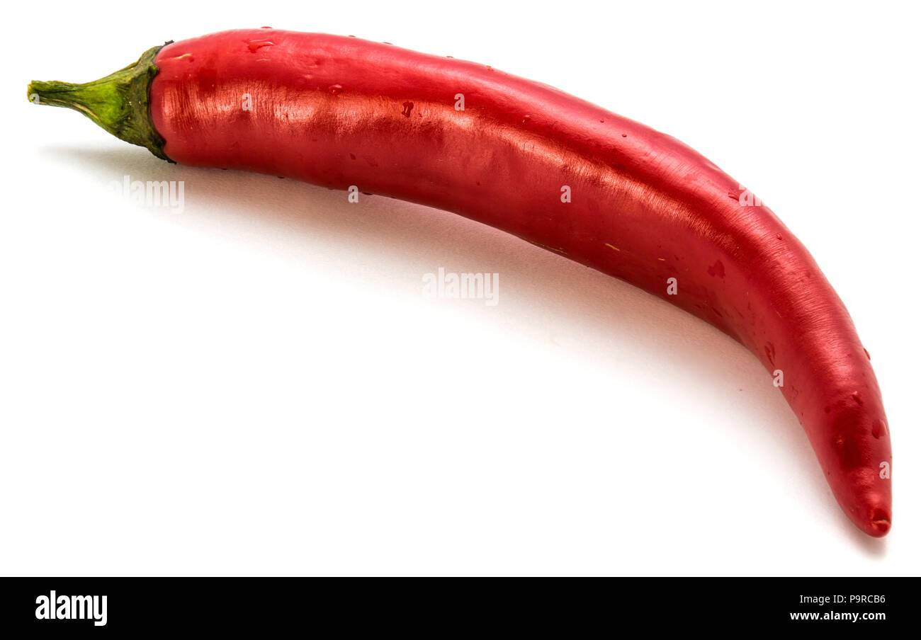 Red Chilli isolated on white background Stock Photo - Alamy