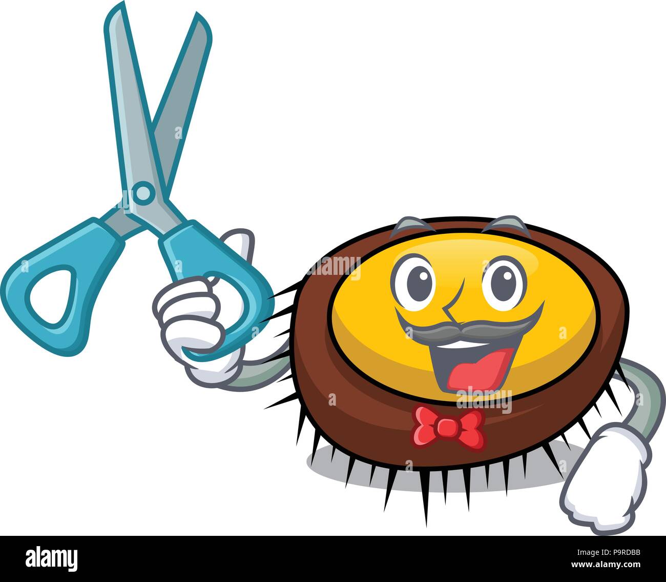 Barber sea urchin character cartoon Stock Vector Image & Art - Alamy
