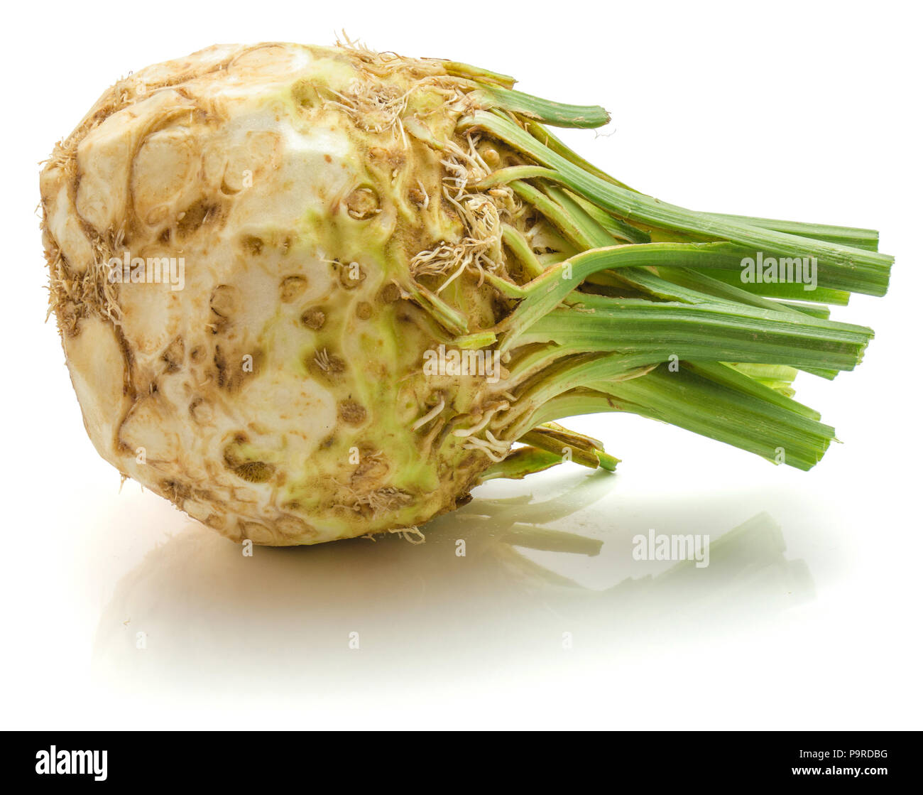 Fresh celeriac isolated on white background one whole bulb Stock Photo ...