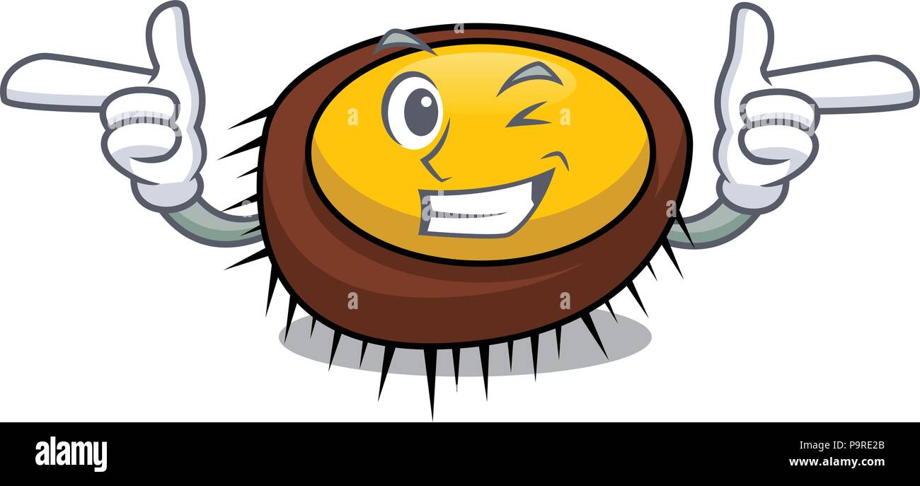 Wink sea urchin character cartoon Stock Vector Image & Art - Alamy