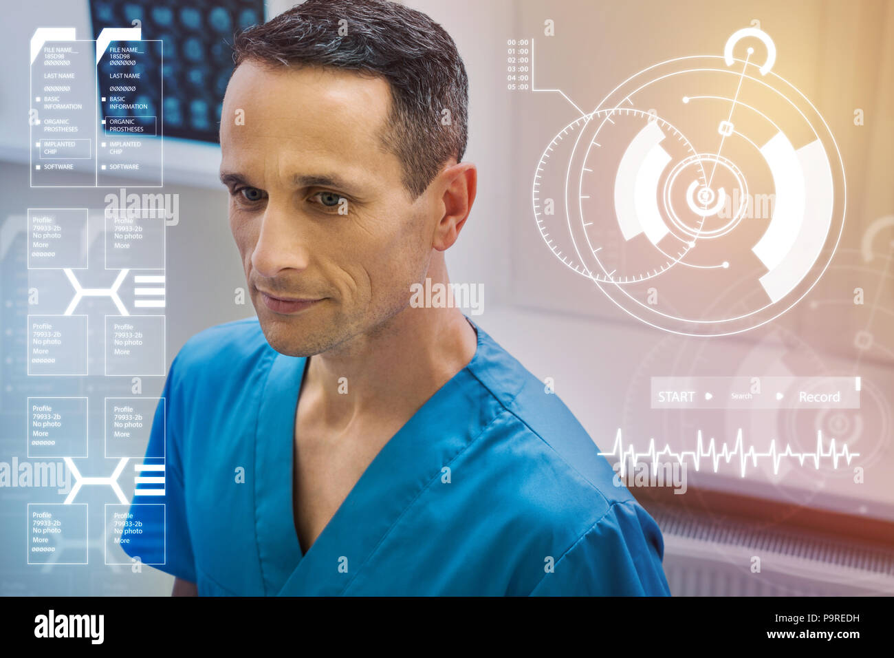 Calm doctor. Experienced professional doctor looking calm and ...