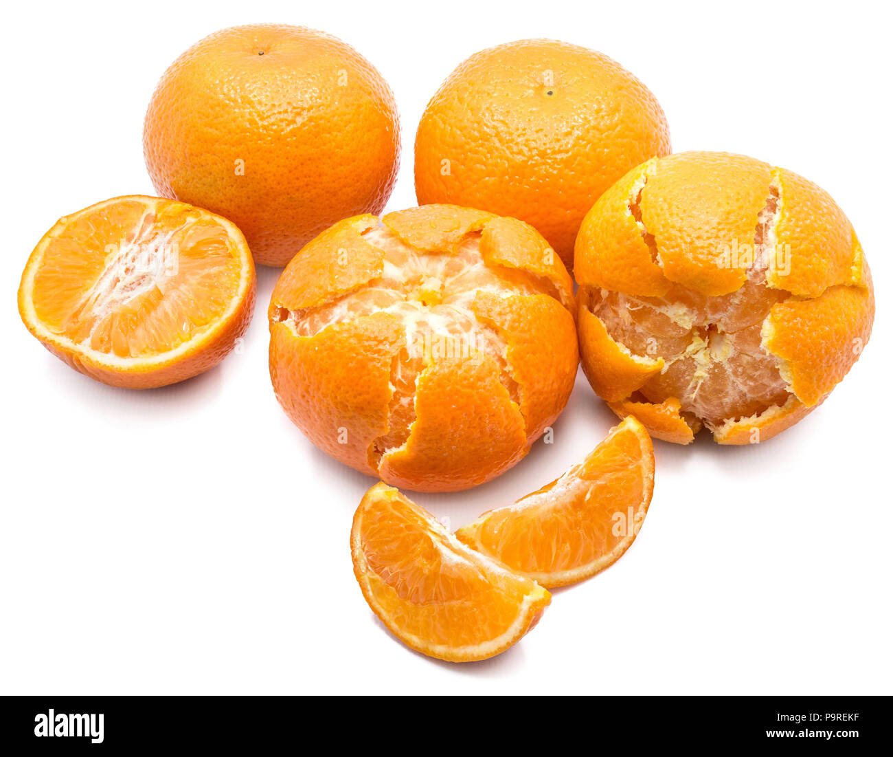 Clementines isolated on white backgrounds Stock Photo - Alamy