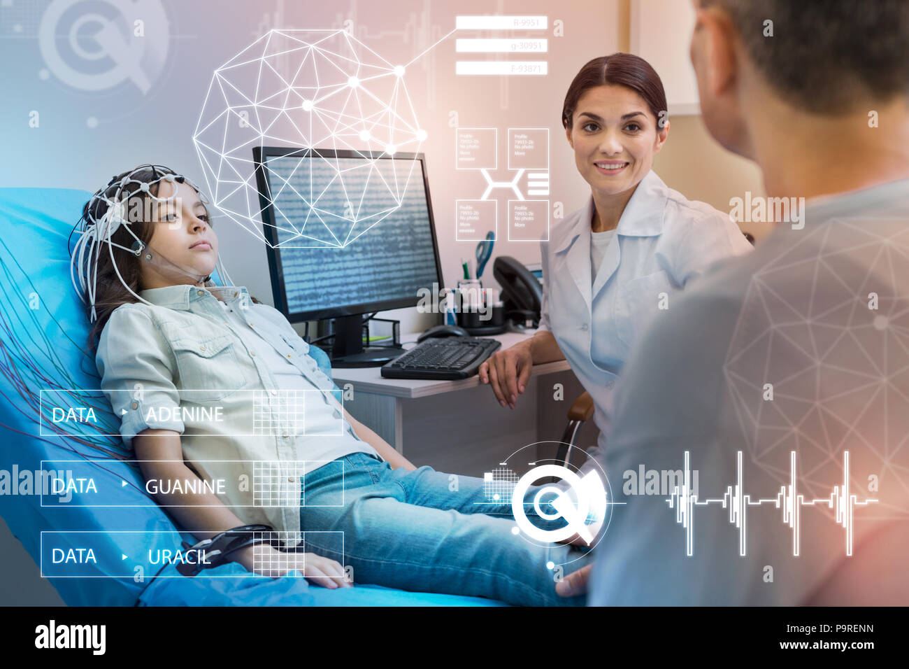 Eeg girl hi-res stock photography and images - Alamy