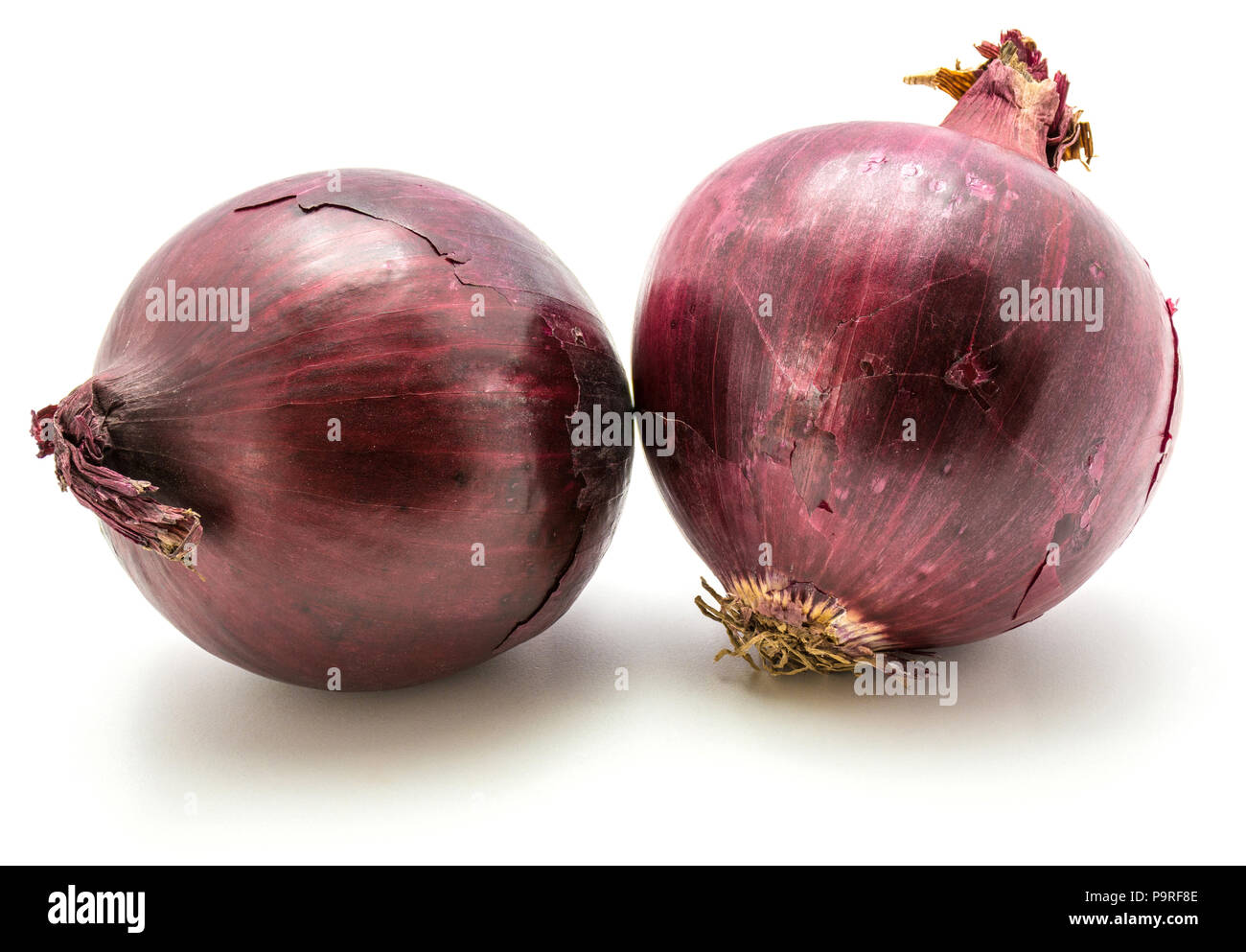 Two red onion isolated on white background Stock Photo - Alamy