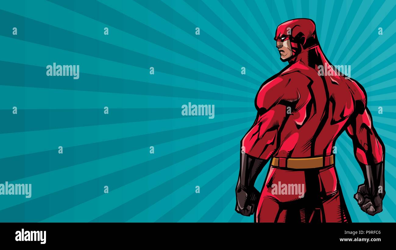 Superhero Back No Cape Ray Light Stock Vector Image & Art - Alamy