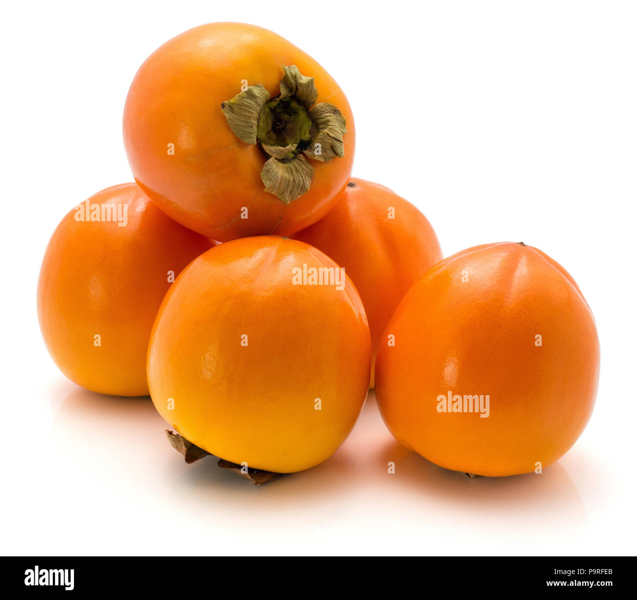 Persimmon Sharon isolated on white background Stock Photo - Alamy