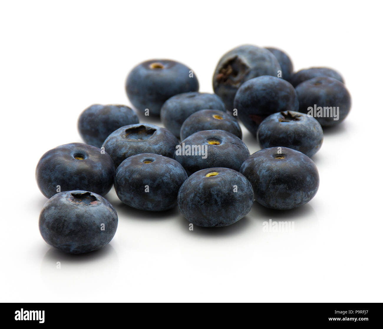 Bog blueberries isolated on white background Stock Photo - Alamy