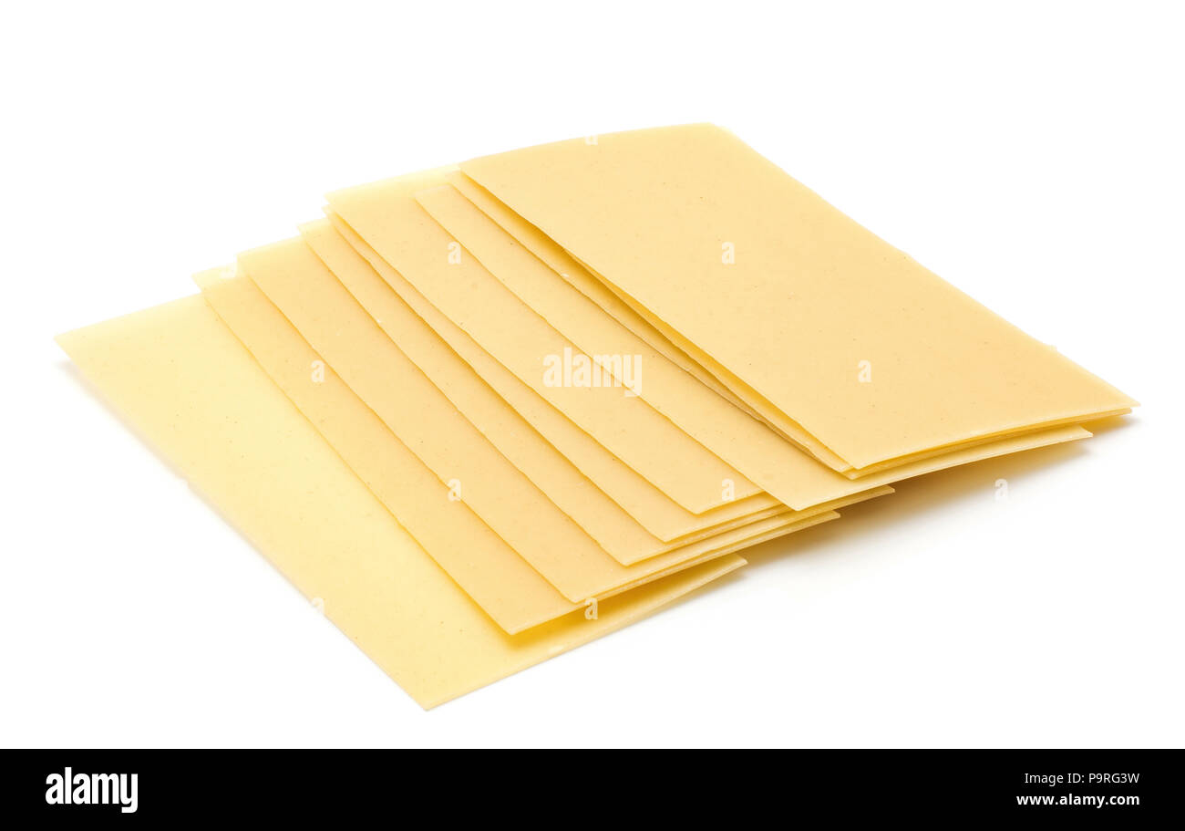 Dry lasagna sheets on Cut Out Stock Images & Pictures - Alamy