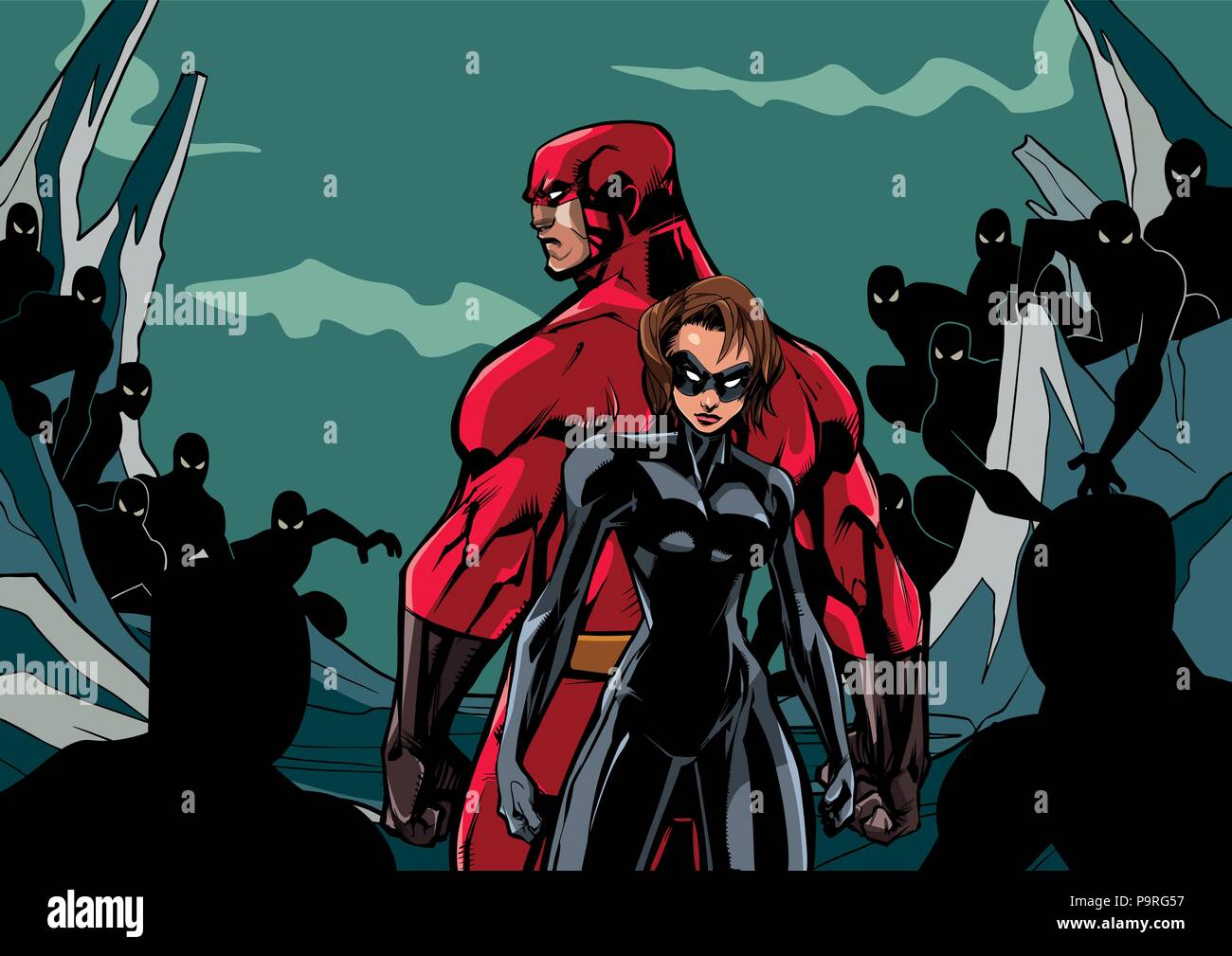 Fight man against woman Stock Vector Images - Alamy