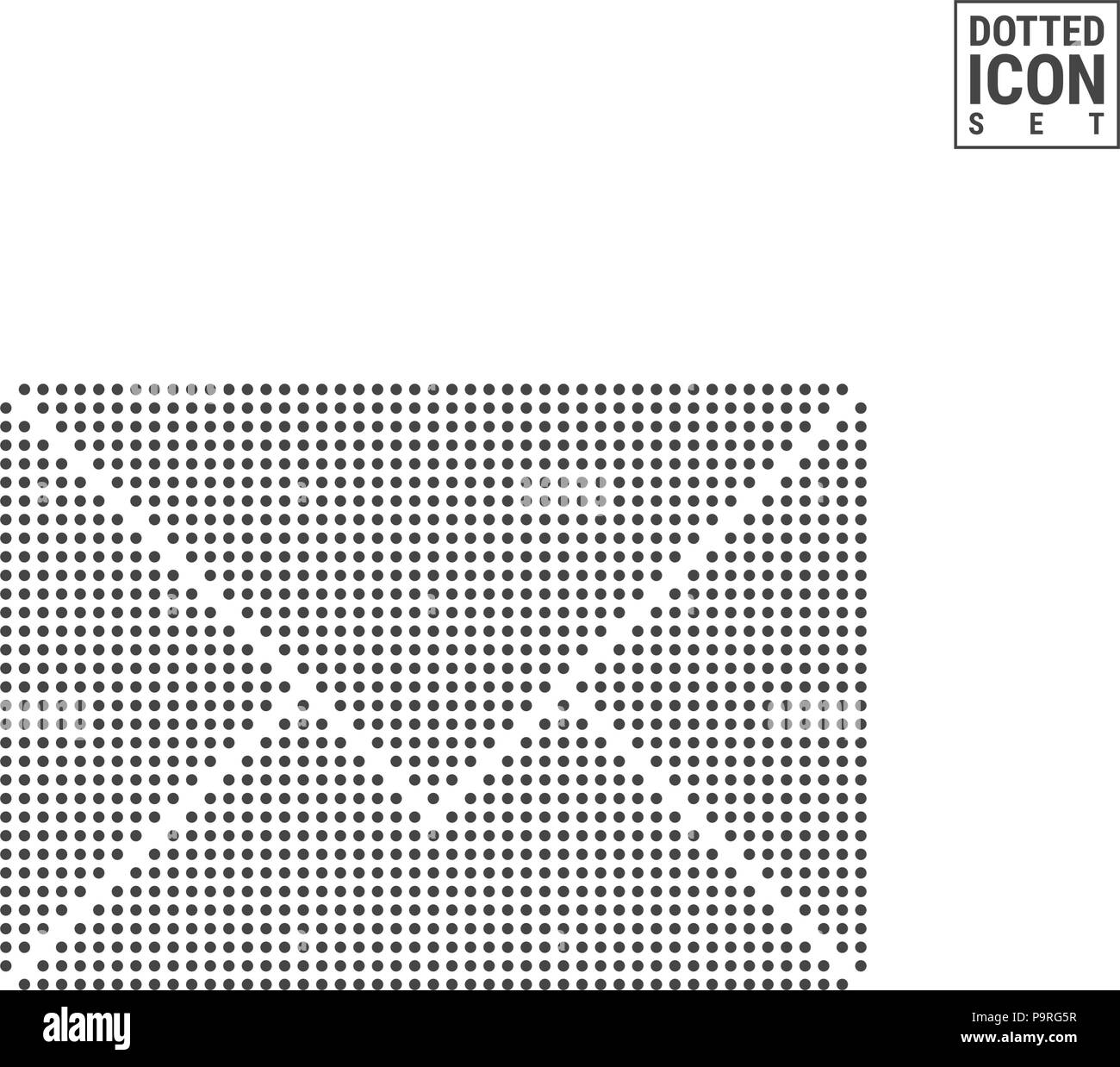 Mail Dot Pattern Icon. E-mail, Envelope Dotted Icon Isolated on White ...