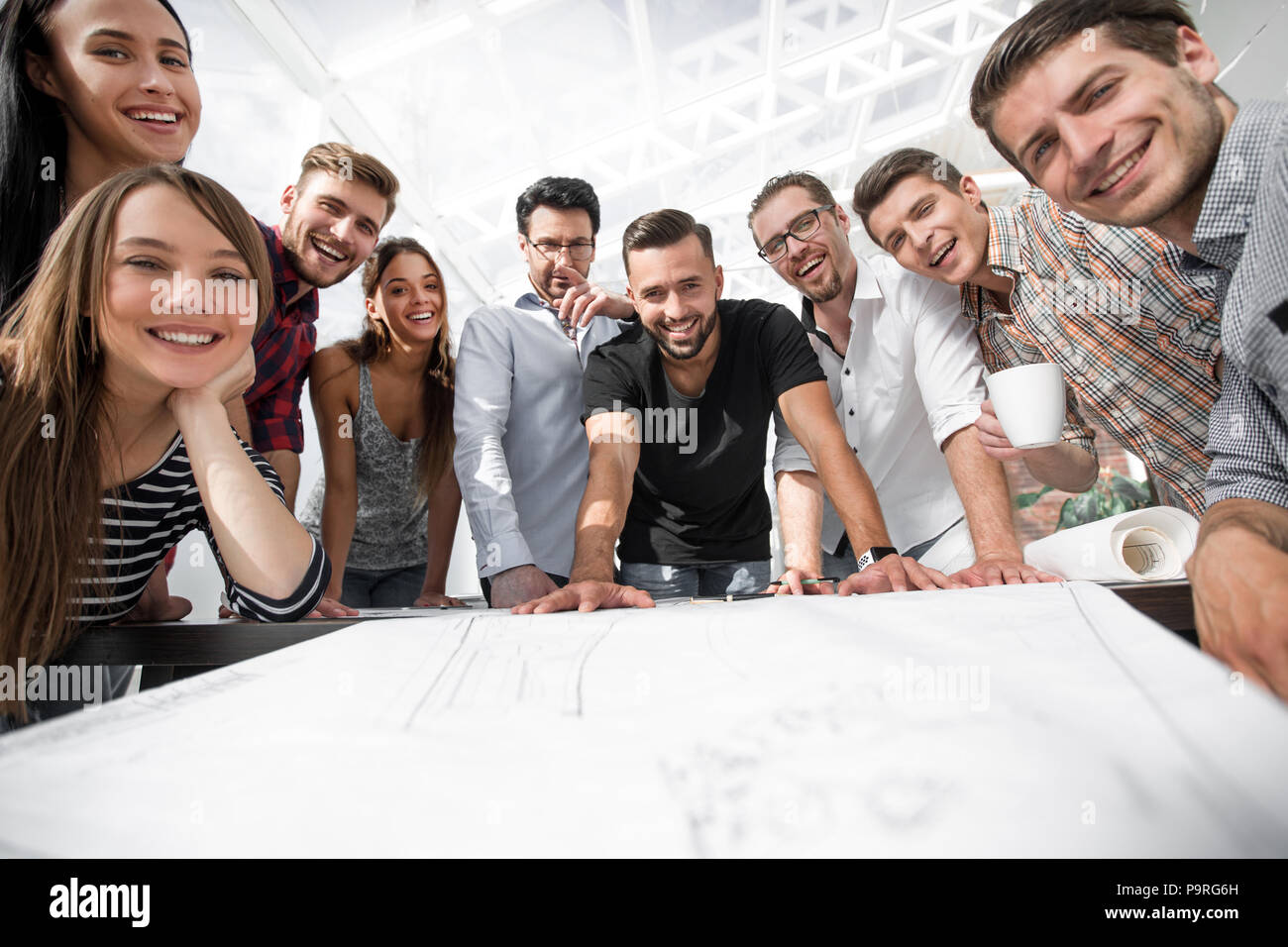 group of young architects working in collaboration Stock Photo - Alamy
