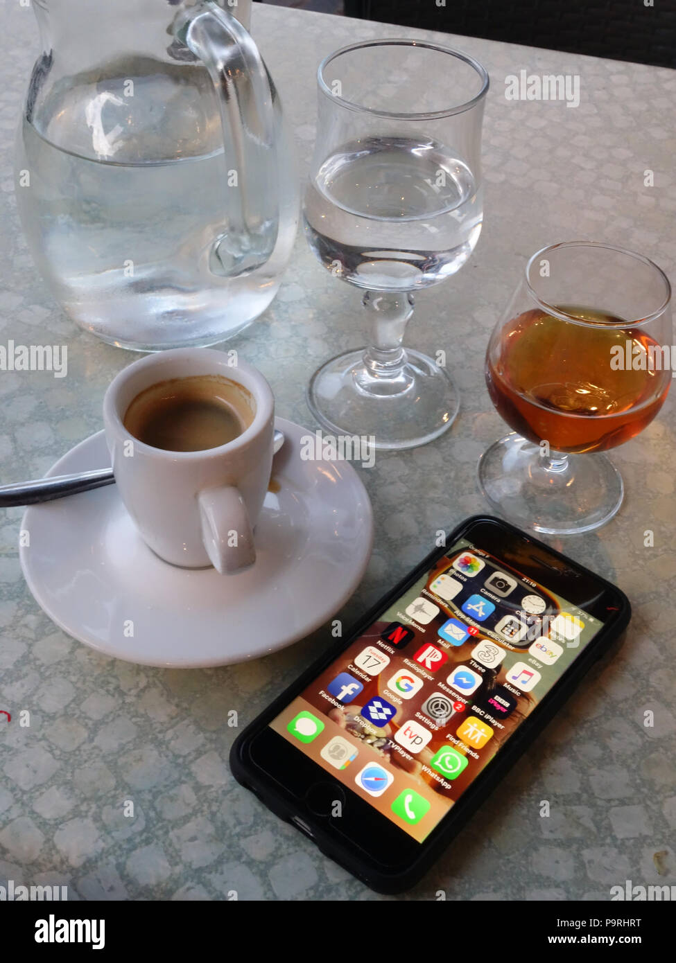 Mobile phone turned on at dinner hi-res stock photography and images ...