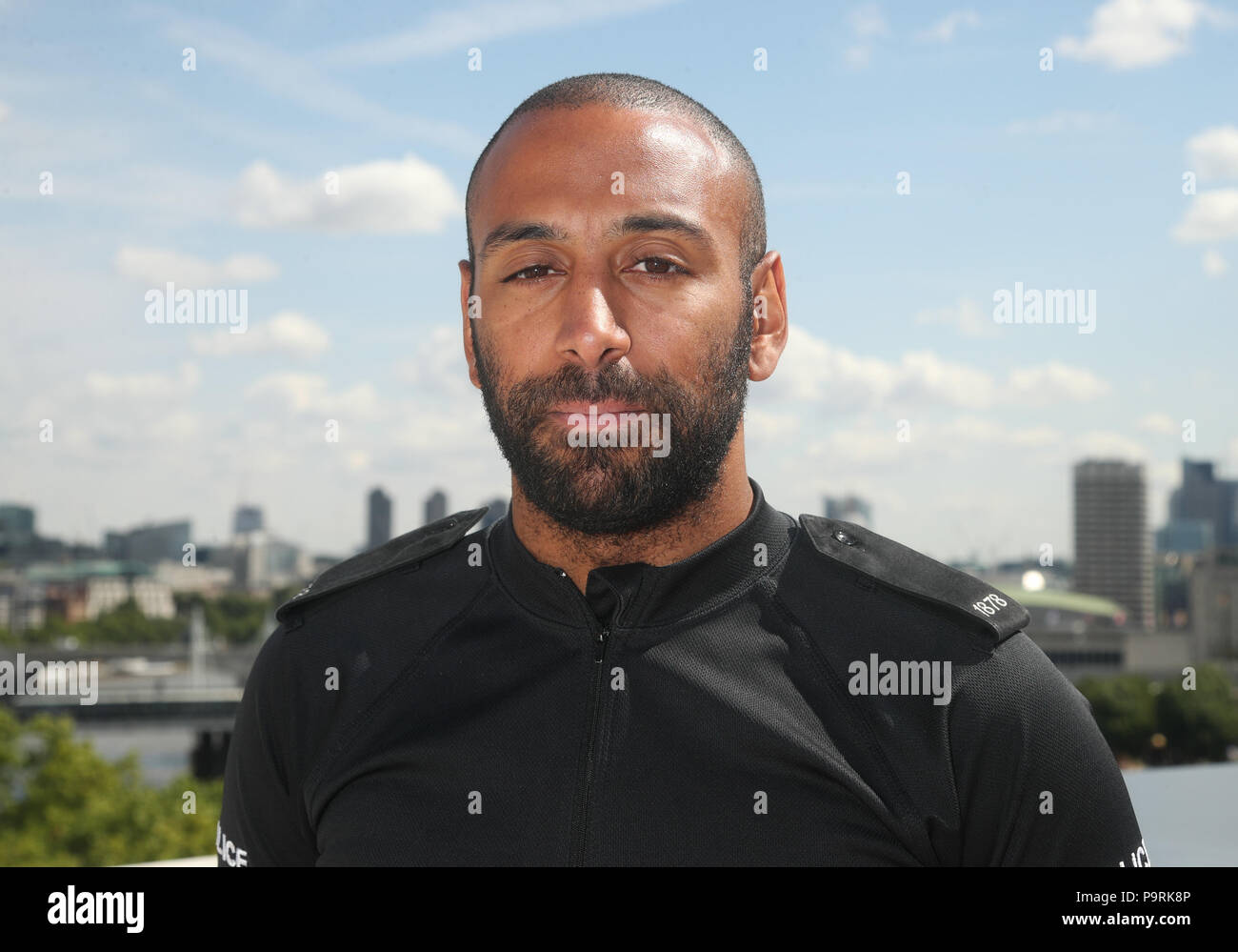 British transport police officer pc leon mcleod hi-res stock ...