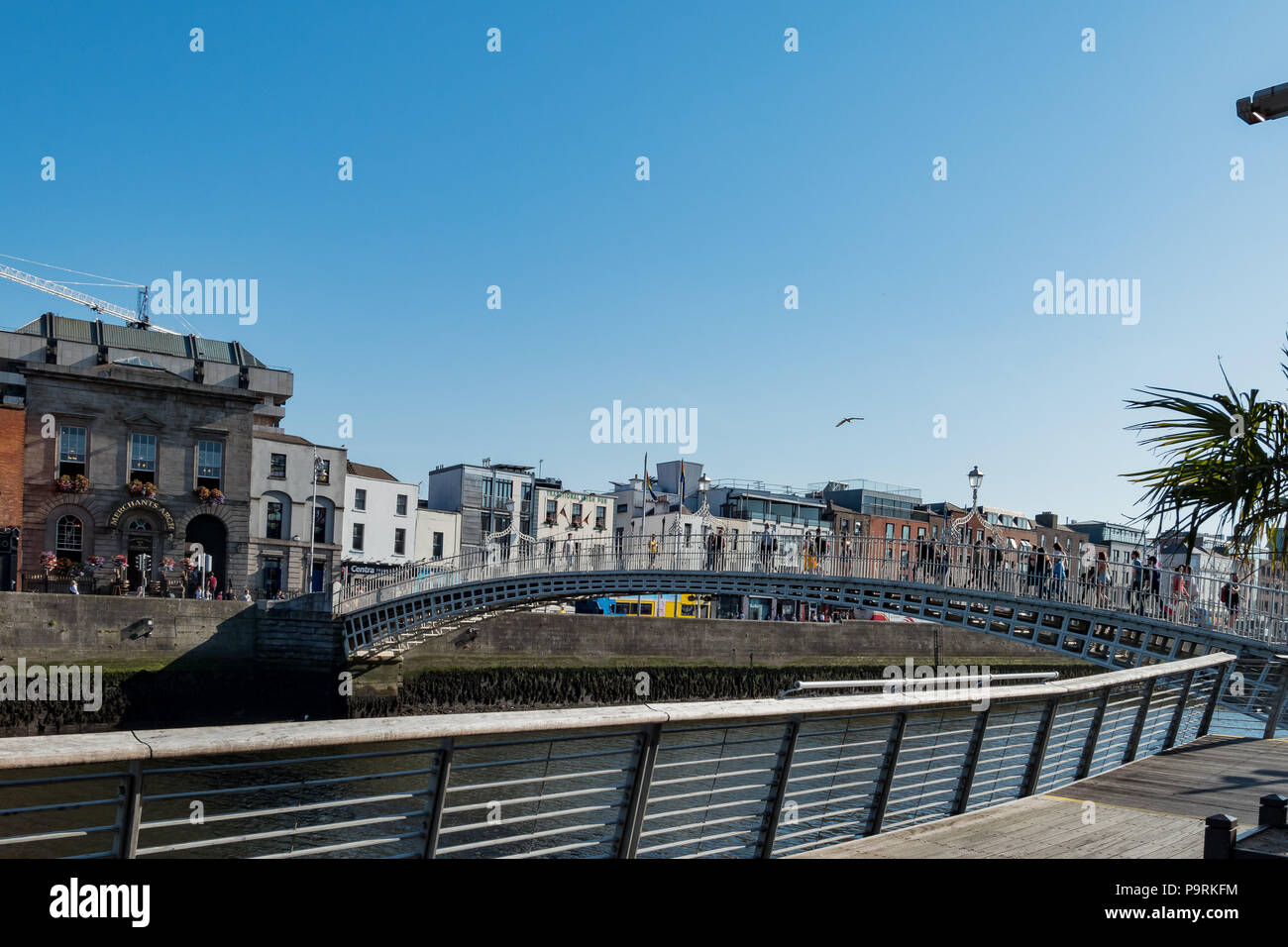 Dublin, JUL 1: Beautiful cityscape around River Liffey on JUL 1, 2018 ...