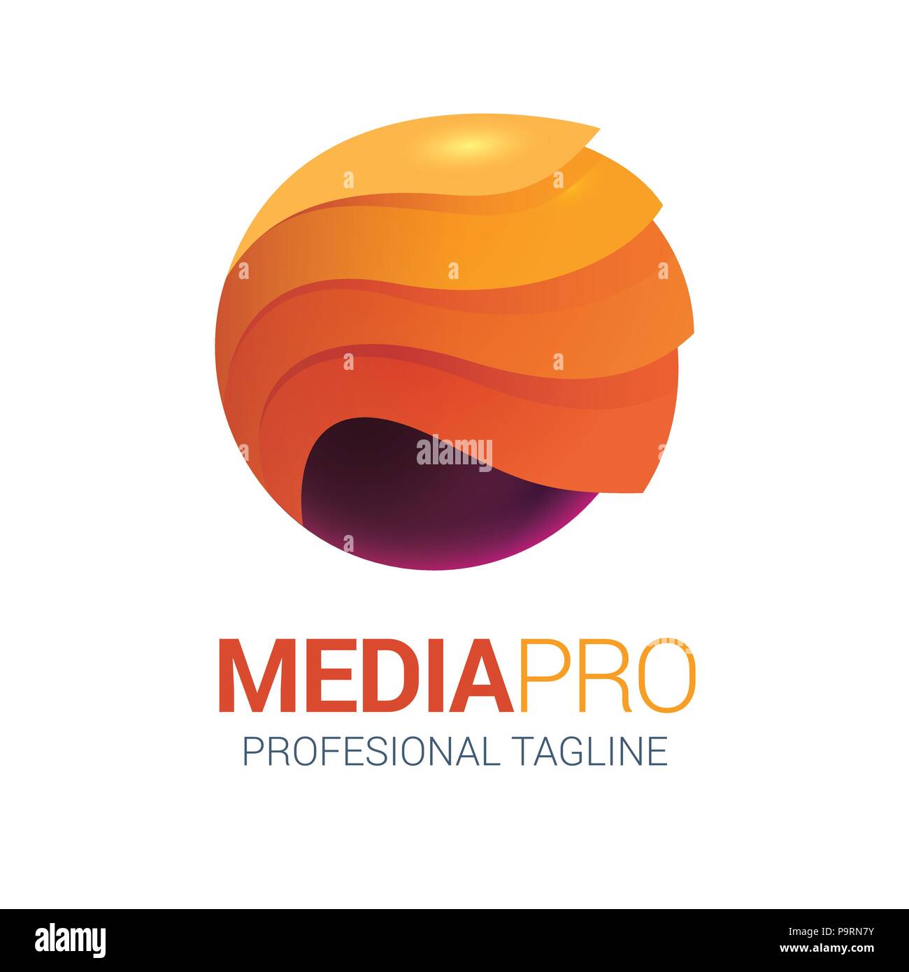Abstract wave media logo in vector format ideal for corporate identity ...