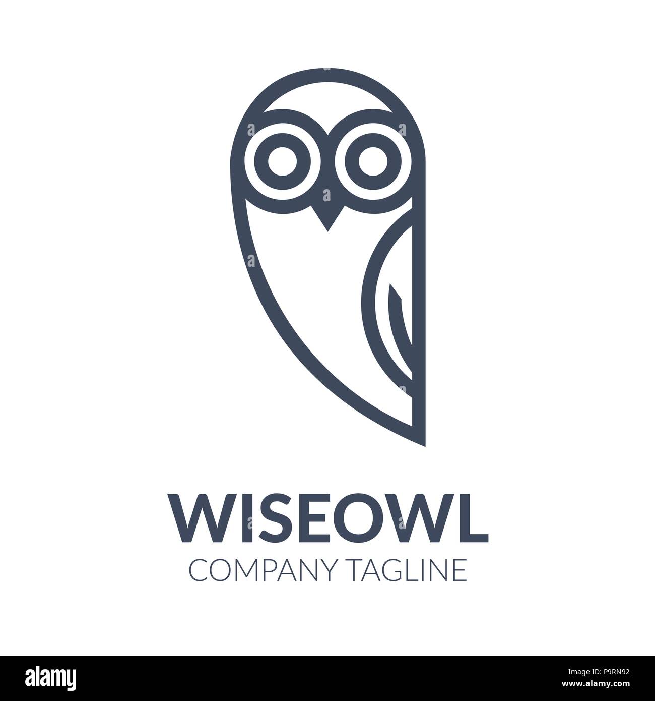 Black and white owl logo templates Stock Vector Image & Art - Alamy