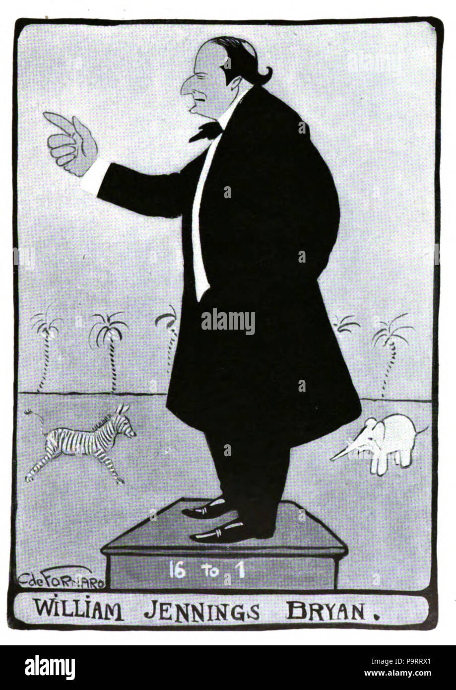 280 Caricature of William Jennings Bryan Stock Photo - Alamy
