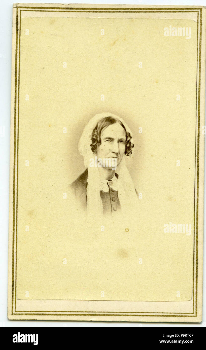 . English: Carte de visite portrait of Orra White Hitchcock, ca. 1860 ...