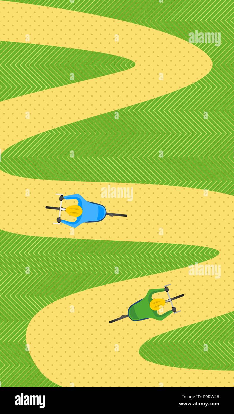 Cycle path from above Stock Vector Images - Alamy