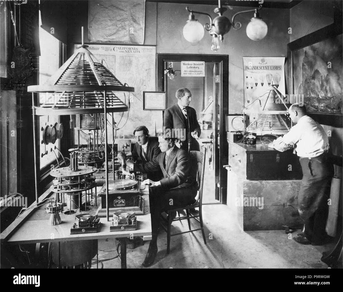 Laboratory equipment experiment Black and White Stock Photos & Images ...