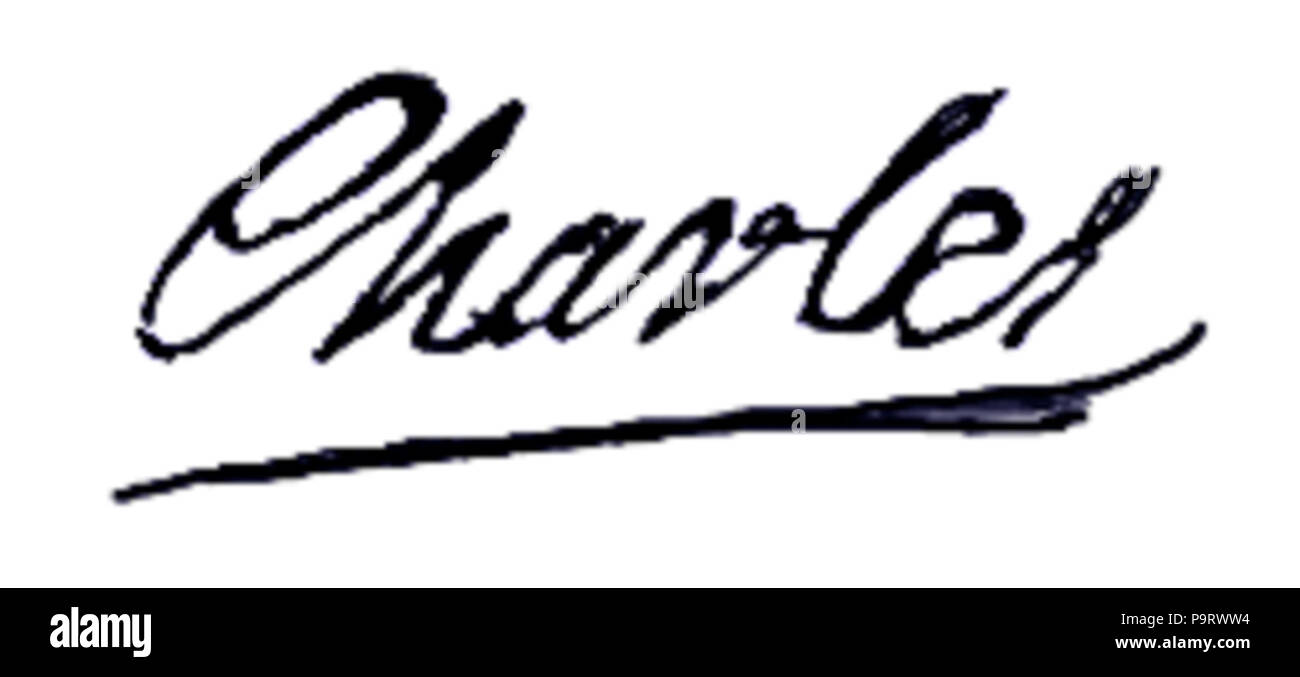 300 Charles X signature (1830 Stock Photo - Alamy
