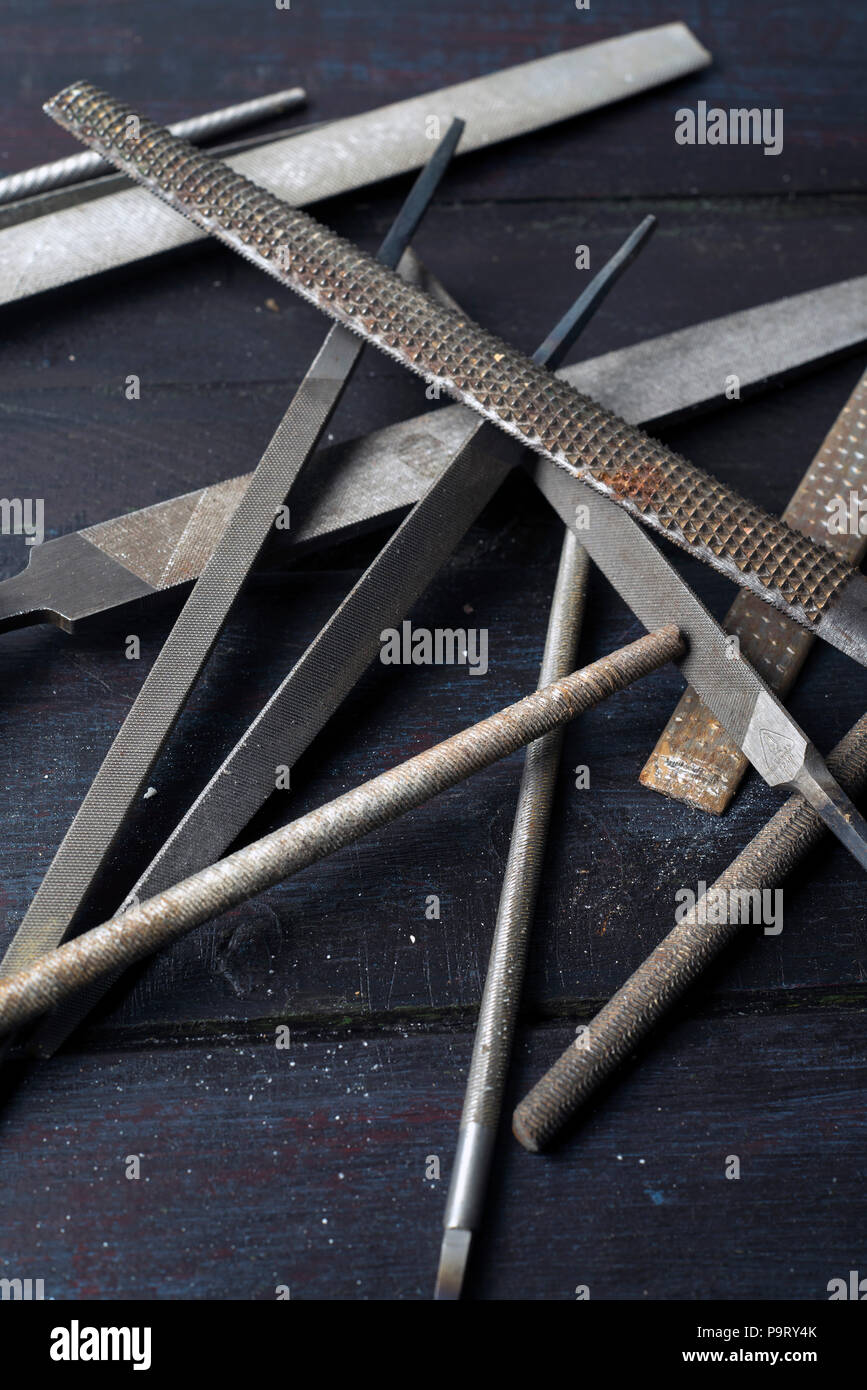 Set of rasp hand file tools Stock Photo - Alamy