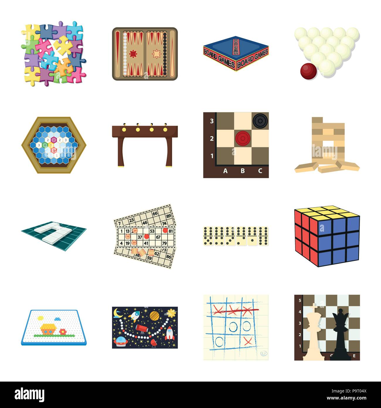 Board game cartoon icons in set collection for design. Game and ...