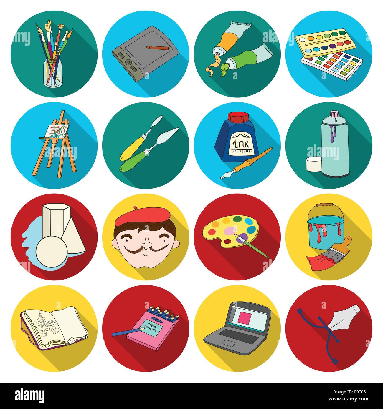 accessory,art,artist,box,bucket,collection,colored,design,drawing ...