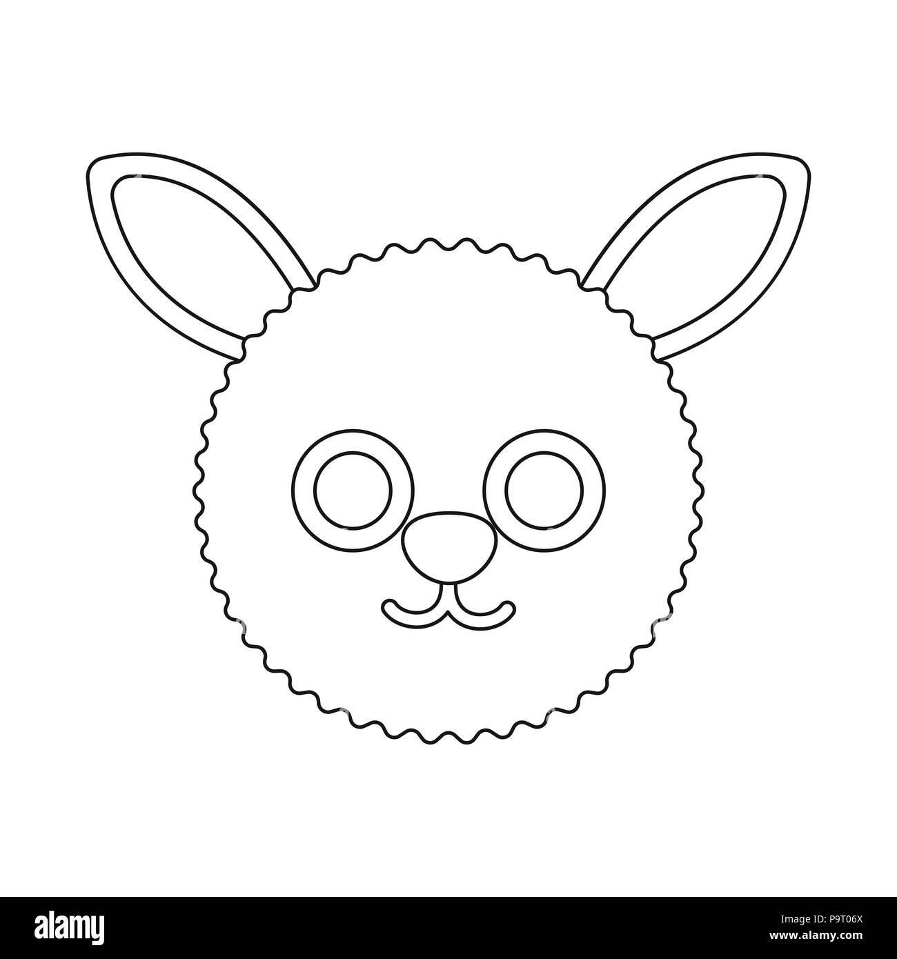 Children's toy outline icons in set collection for design. Game and ...