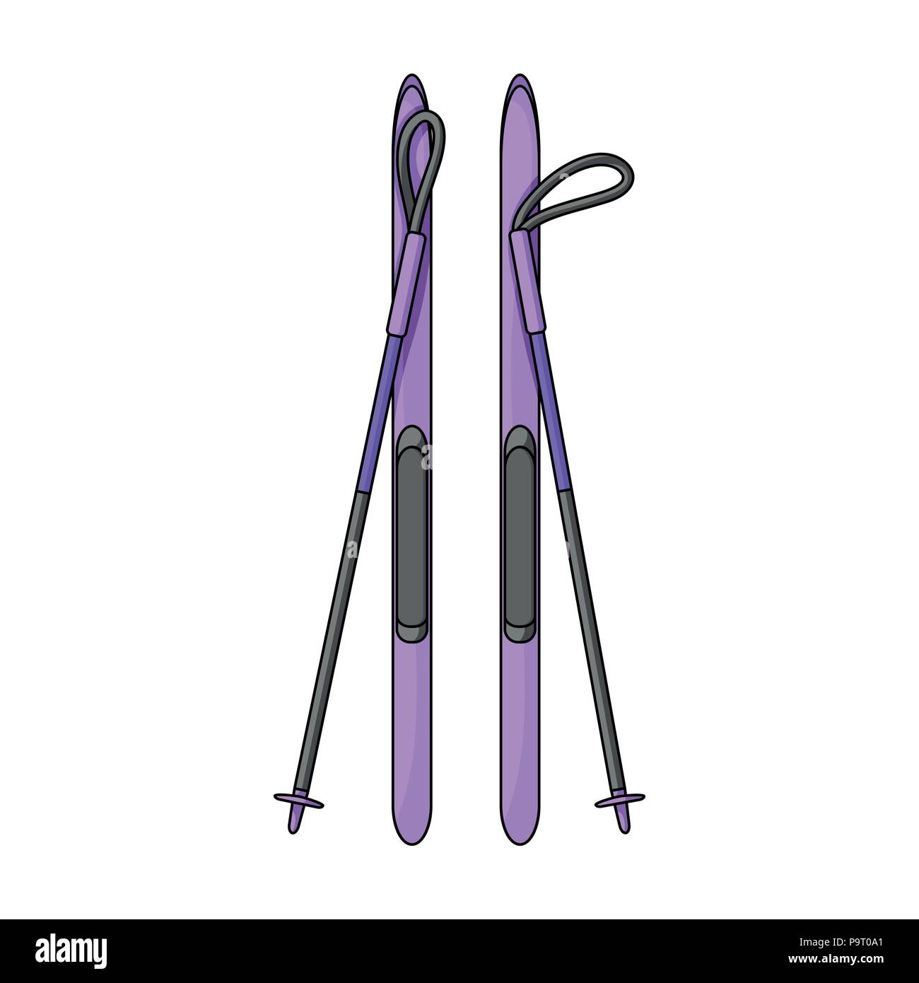 Skiing.Extreme sport single icon in cartoon style vector symbol stock ...