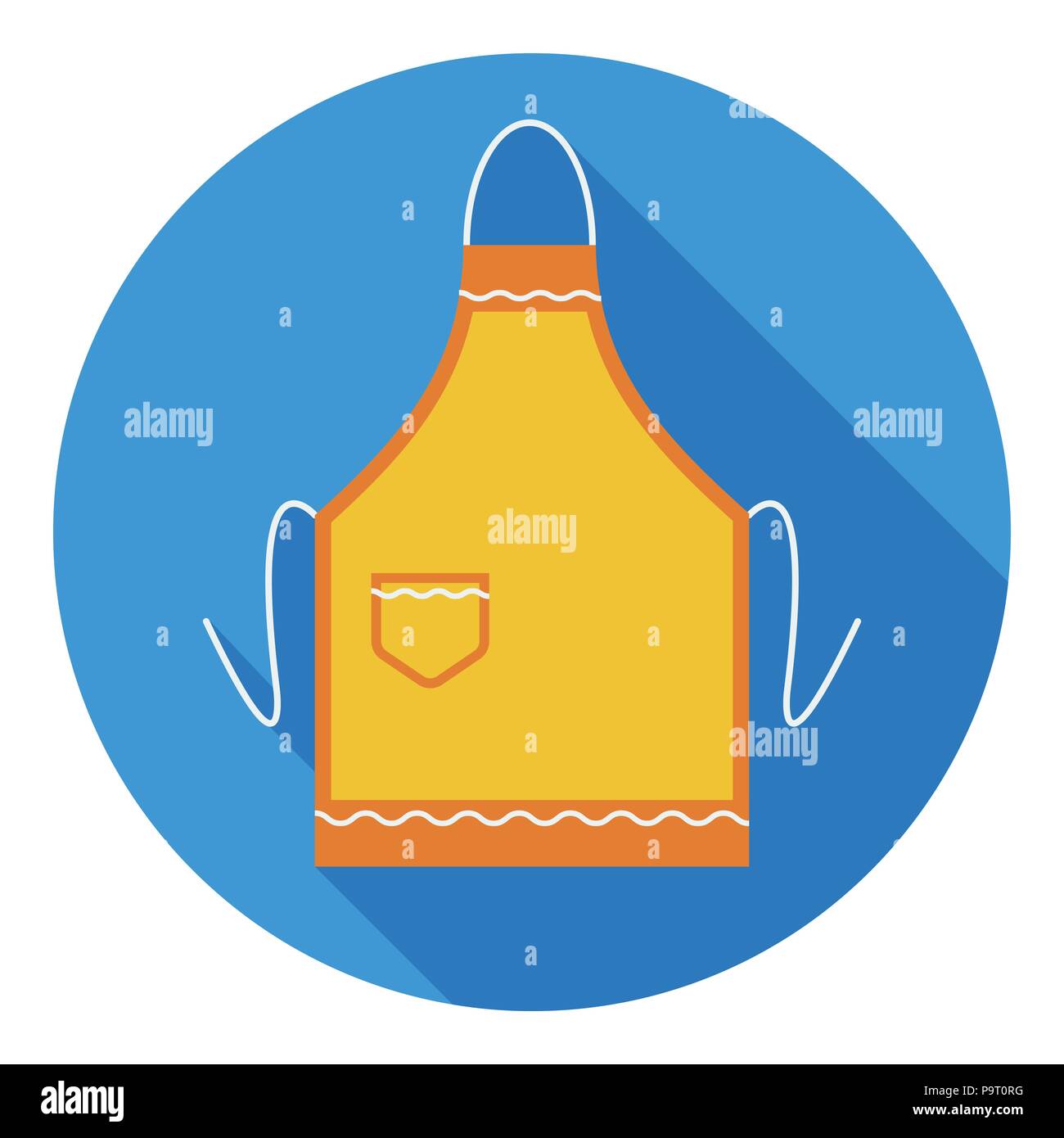 Apron icon in flat style isolated on white background. Kitchen symbol ...