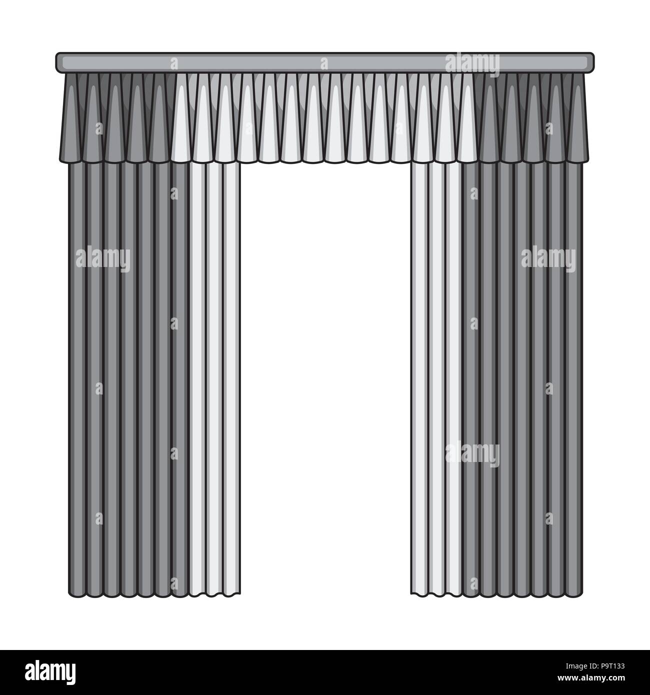 Draw the curtains Cut Out Stock Images & Pictures - Alamy