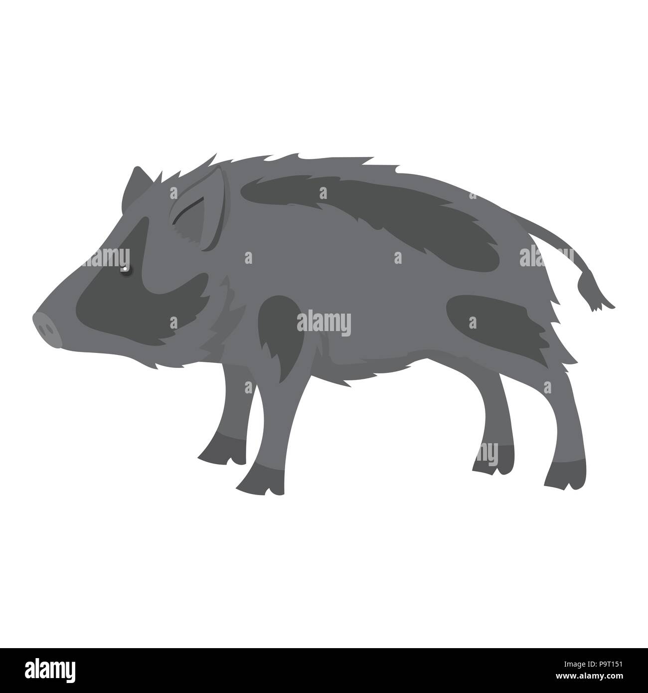 Boar icon in monochrome style isolated on white background. Hunting ...