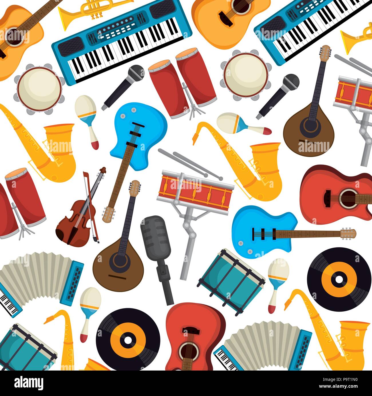 set musical instruments icons vector illustration design Stock Vector ...