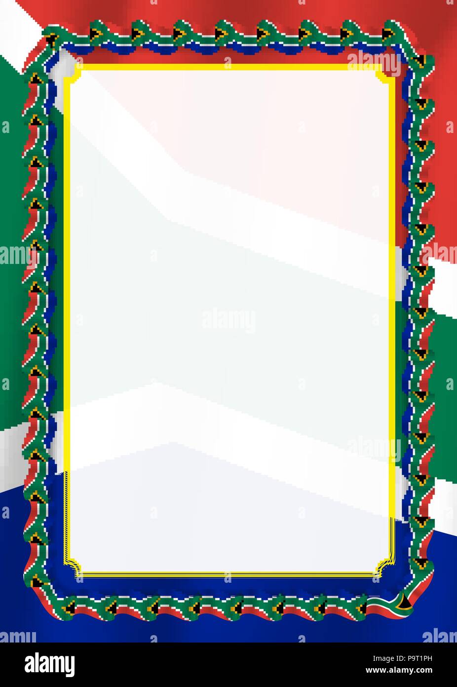 South African Flag Border Grunge South Africa Flag 28284931 Vector Art