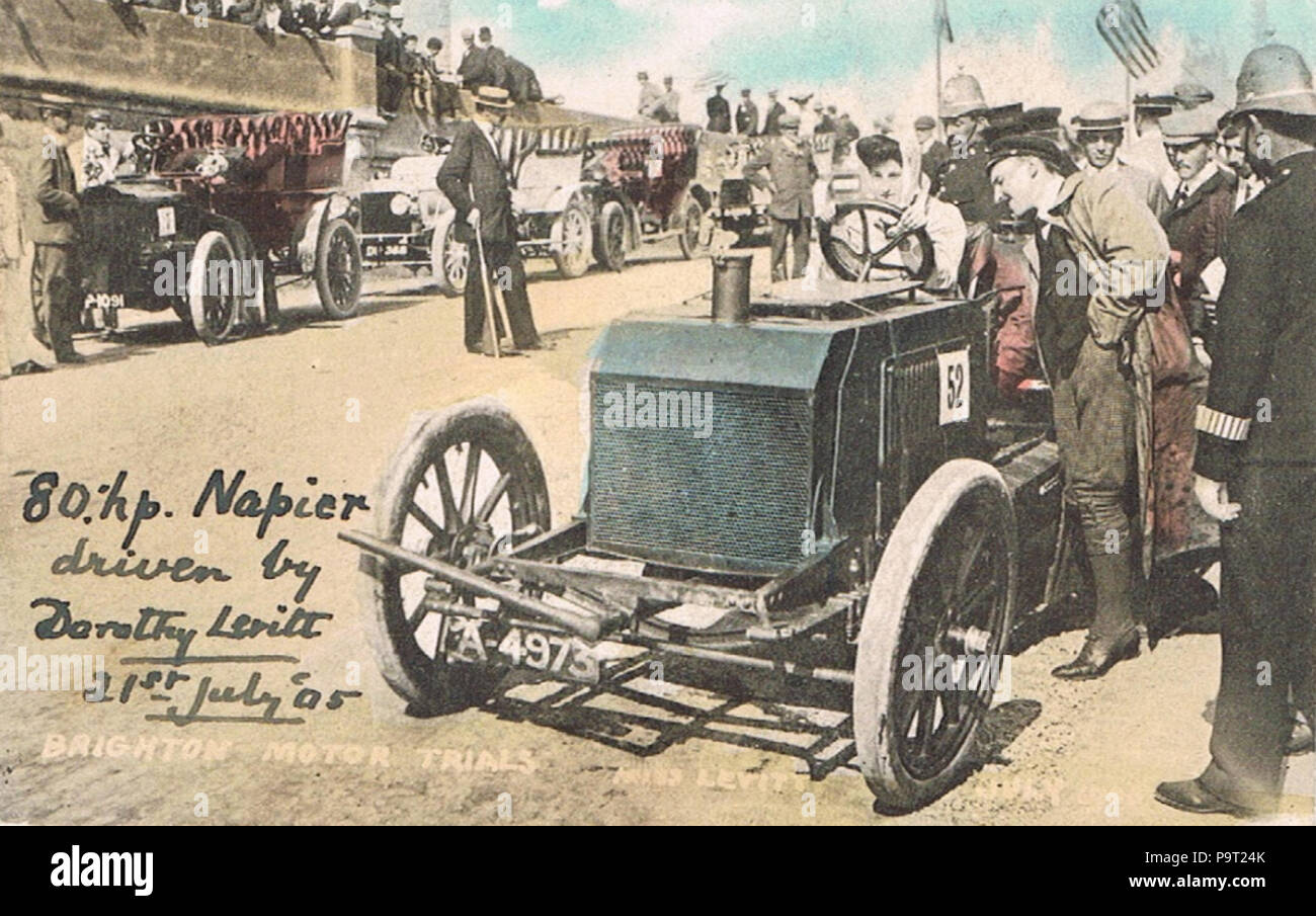247 Brighton Motor Trials July 1905 80 hp Napier Stock Photo - Alamy