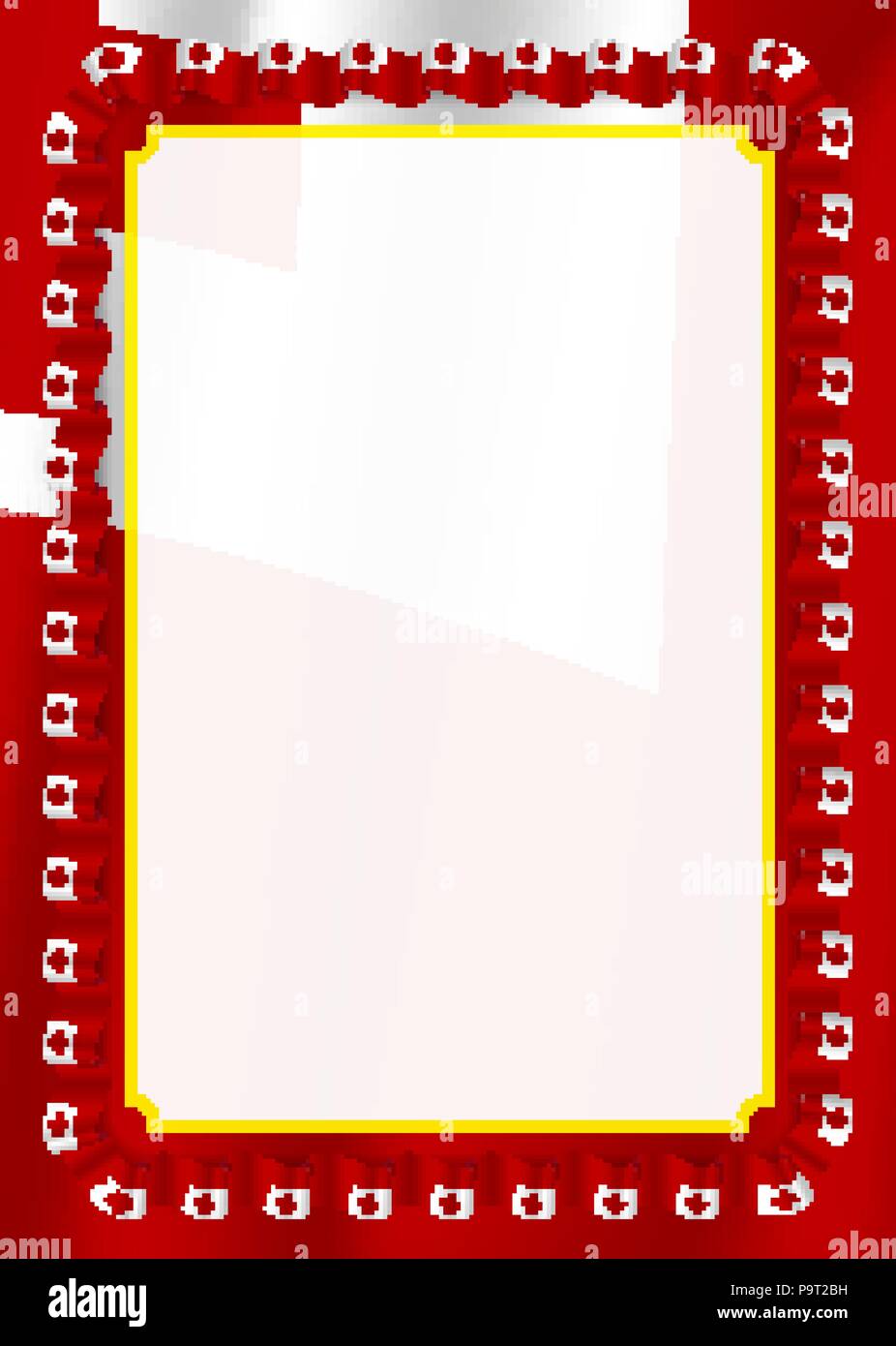 Frame and border of ribbon with Tonga flag, template elements for your ...