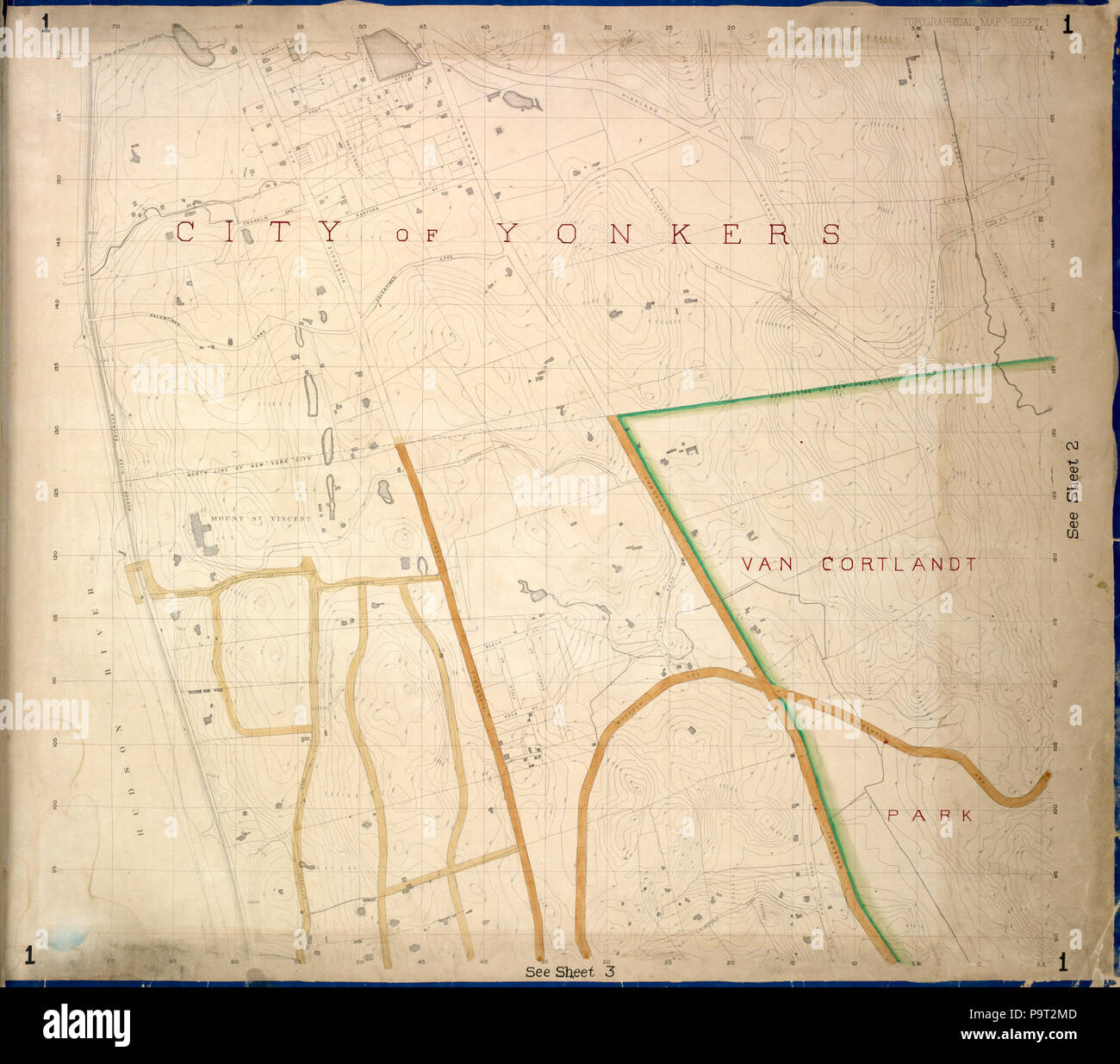250 Bronx topographical Sheet 01 publ. 1873 Stock Photo - Alamy