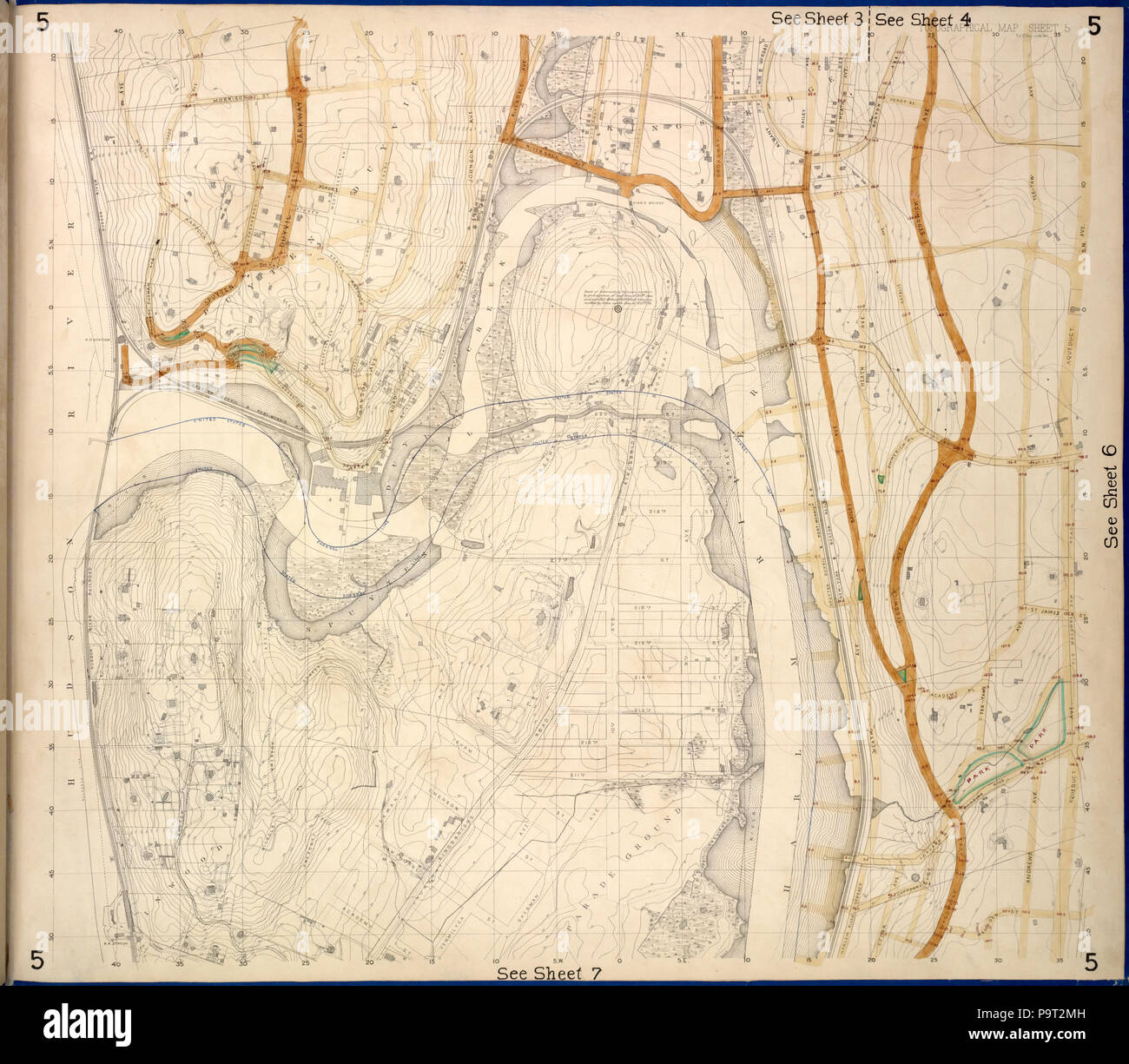 250 Bronx topographical Sheet 05 publ. 1873 Stock Photo - Alamy
