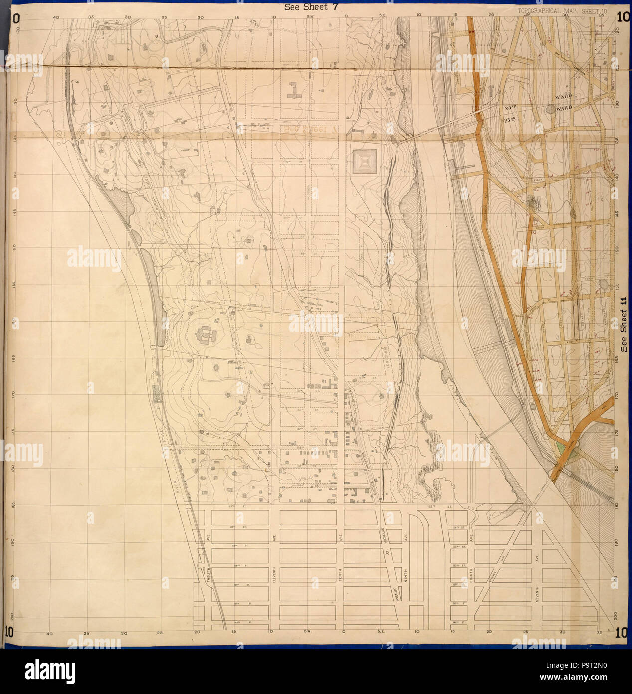 250 Bronx topographical Sheet 10 publ. 1873 Stock Photo - Alamy