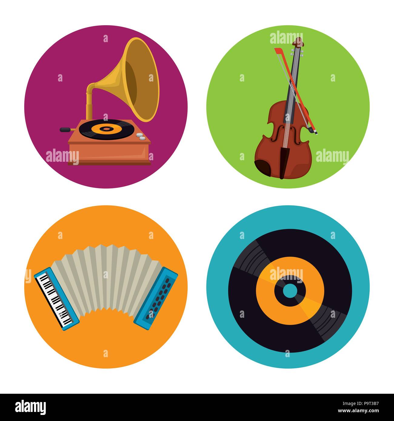set musical instruments icons vector illustration design Stock Vector ...